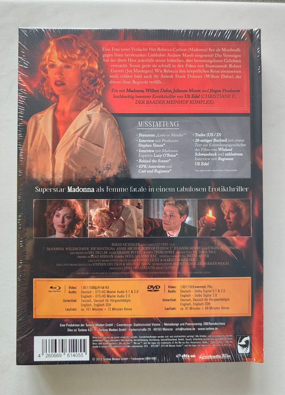 BD - Body of Evidence Mediabook B - Madonna, Willem Dafoe (Neu und ...