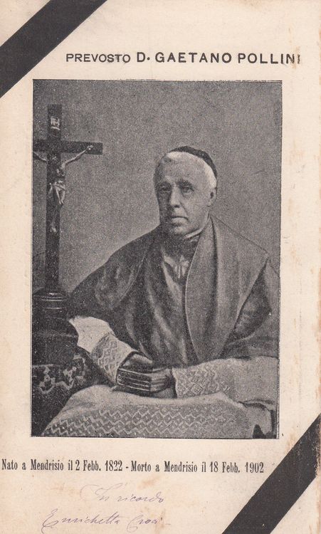 AK Mendrisio, Ricordo Prevosto Gaetano Pollini 1902. Rara (D'occasion ...