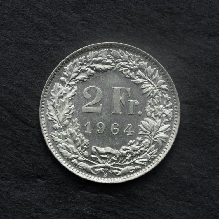 Silbermünze 2 Franken 1964, CH-Münze, Helvetia | Kaufen auf Ricardo