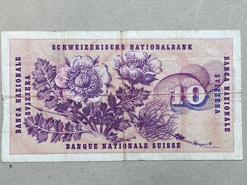 Banknote 10 Franken Schweiz (Gebraucht) in für CHF 10 – mit Lieferung ...