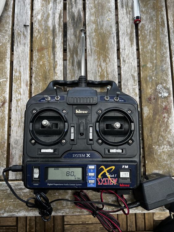 HiTEC Flash 5 System X FM RC Sender - Vintage Sammlerstück (Gebraucht ...