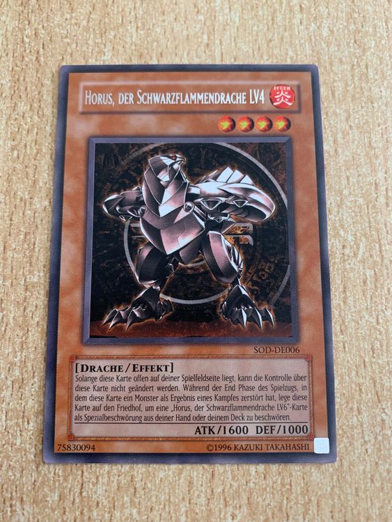 Horus der Schwarzflammendrache LV4 SOD-DE006 Rare | Kaufen auf Ricardo