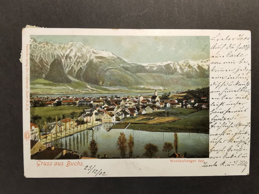 Buchs Rheintal Ansichtskarte 1902 (Gebraucht) in Rheineck für CHF 4 ...