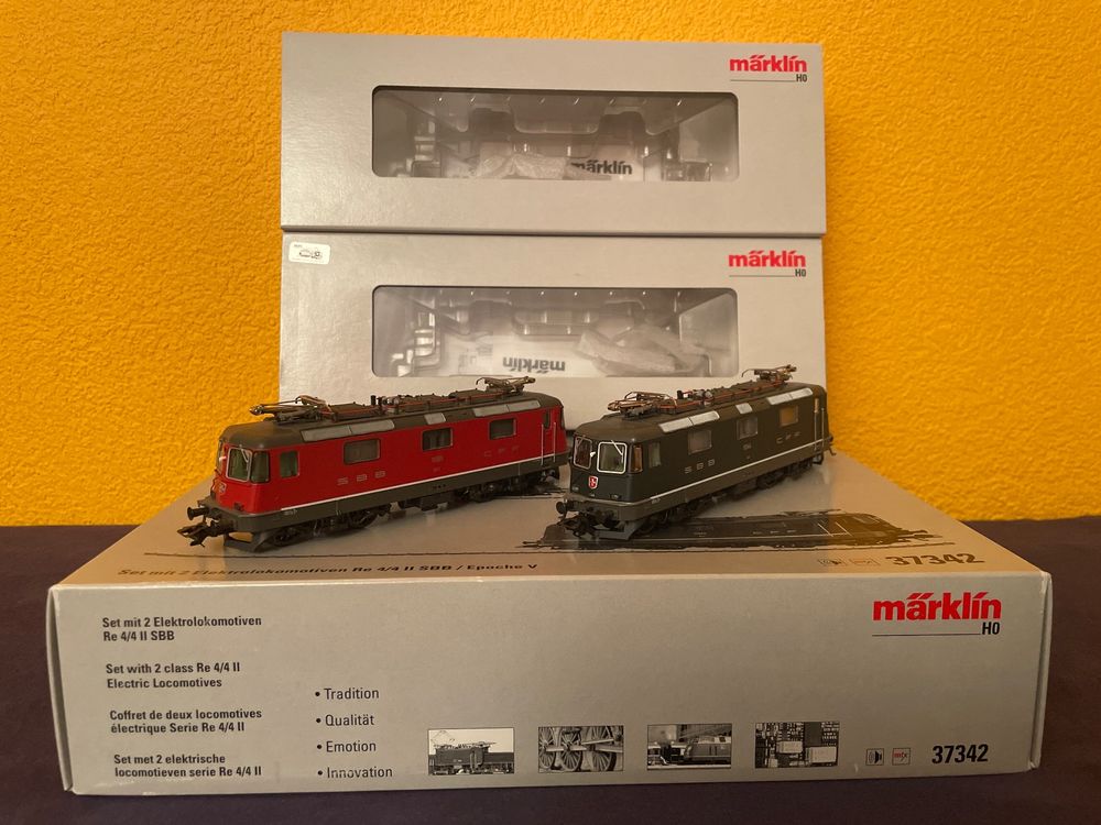 Märklin 37342 2x SBB Re 4/4 II (Neu (gemäss Beschreibung)) in Lohn SH ...