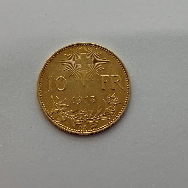 10 Franken Gold Vreneli 1913 (Gebraucht) in Reitnau für CHF 216 – mit Lieferung auf Ricardo kaufen