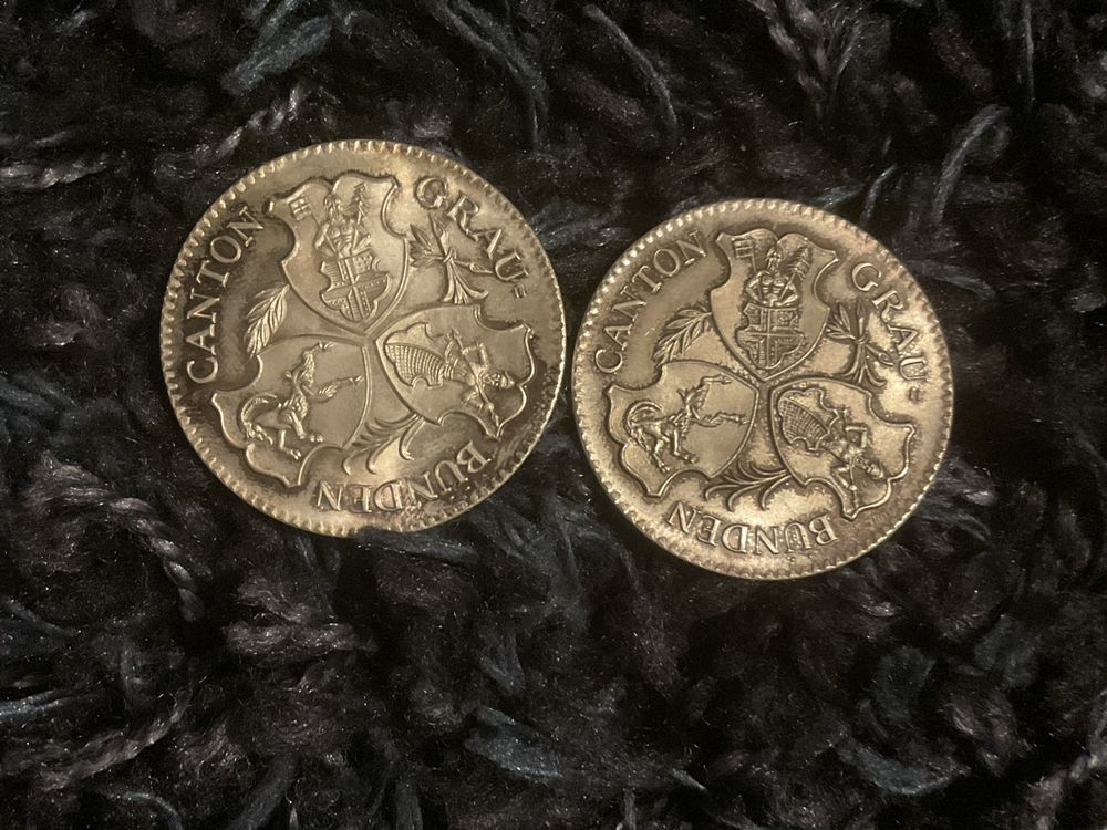 2X Silbermedaille Graubündner Kantonalbank 1870 - 1970 (Gebraucht) in Hittnau für CHF 20 – mit ...