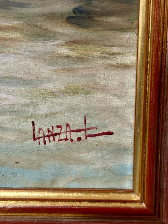LUIGI LANZA Grande peinture huile sur toile CANAL VÉNITIEN (D'occasion) à Morges pour CHF 40 ...