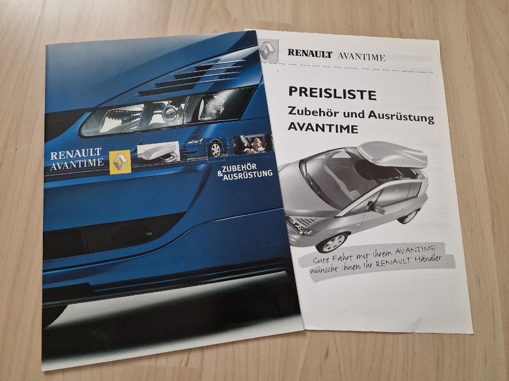 Renault Matra Avantime Zubehör Prospekt Preisliste (Gebraucht) in Mumpf ...