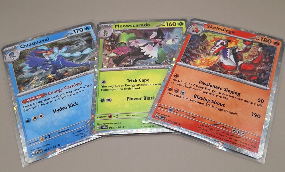 Pokémon Karten Starter-Set: Quaxaval, Maskagato, Skeledigre (Gebraucht ...