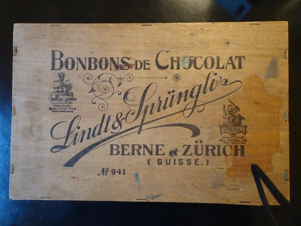 Lindt & Sprüngli, alte Holzbox (Gebraucht) in Zürich für CHF 4 – mit ...