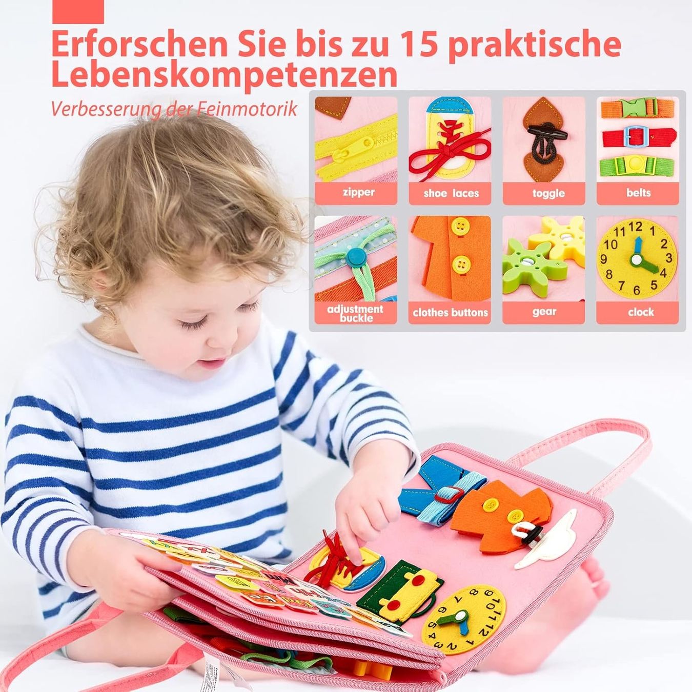 Montessori Spielzeug Activity Board ab 1 2 3 4 Jahre (Neu (gemäss ...