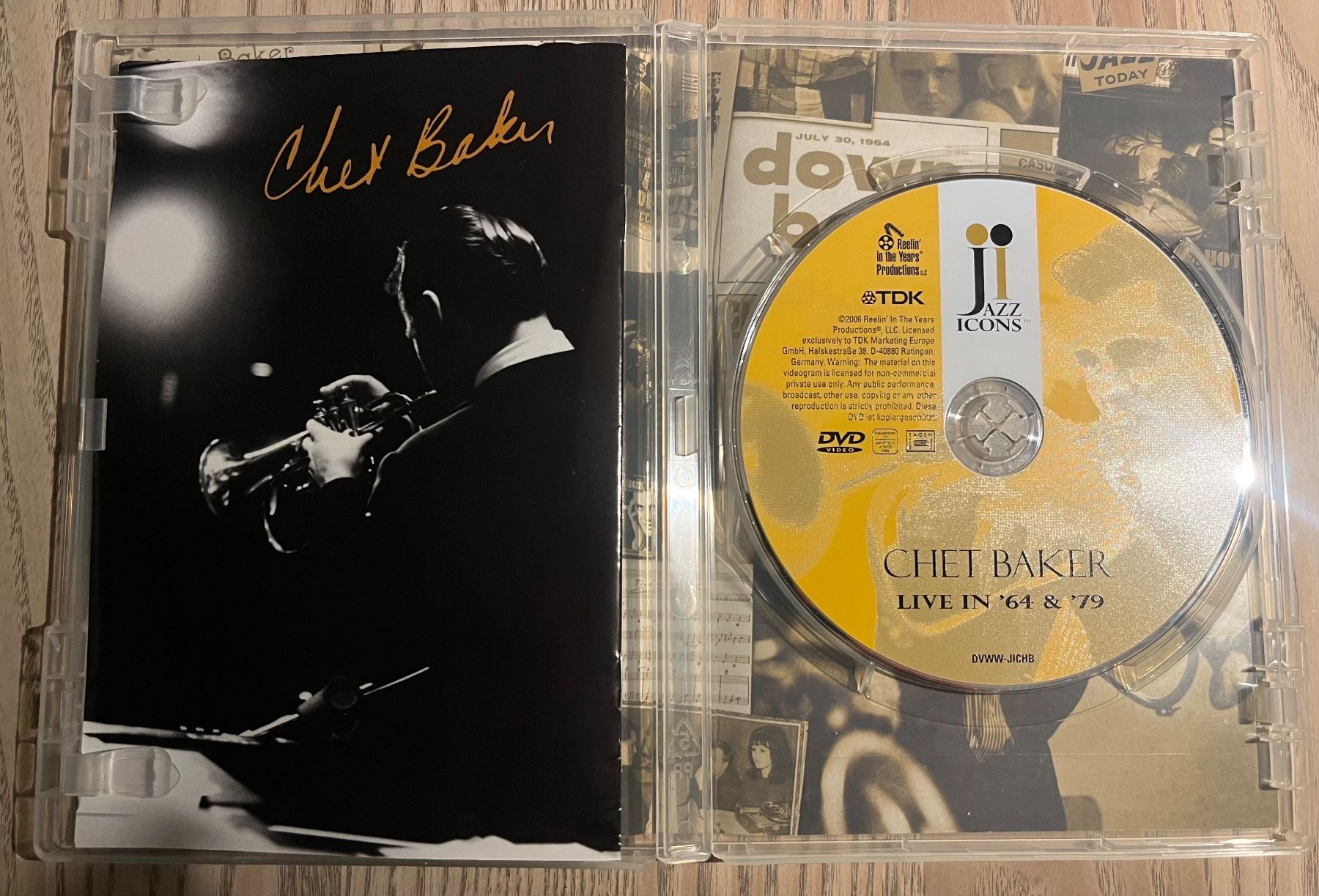 Chet Baker Jazz Icons DVD - Live in '64 & '79 (Gebraucht) in Winkel für ...
