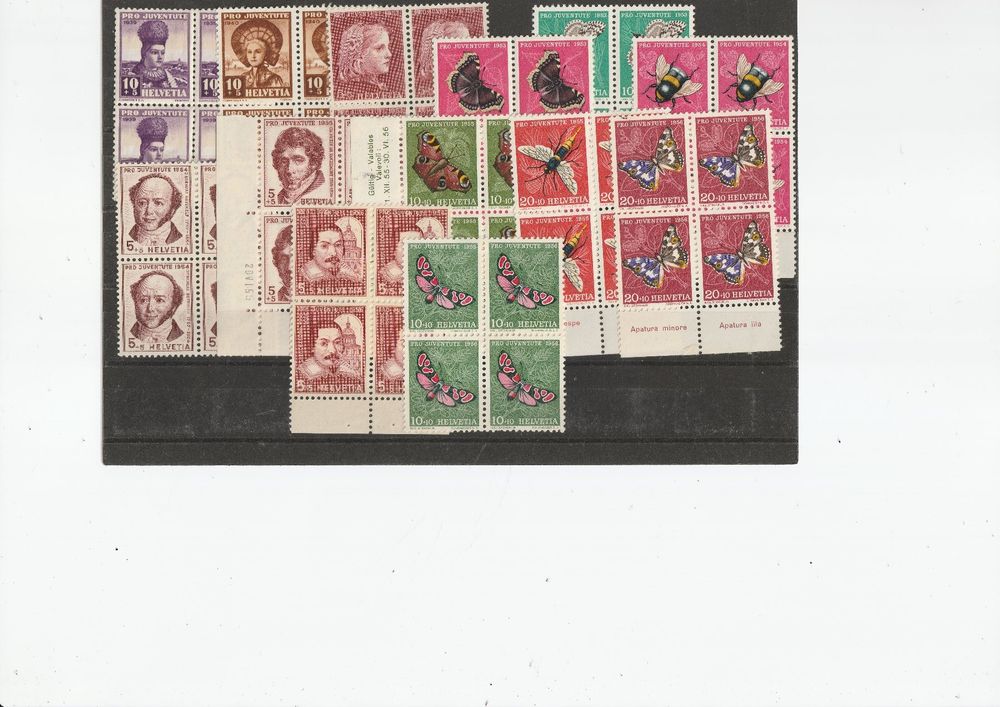93/PRO JUVENTUTE 13 VIERERBLOCKS BIS 1956** (Neu (gemäss Beschreibung)) in Hirschthal für CHF 1 ...