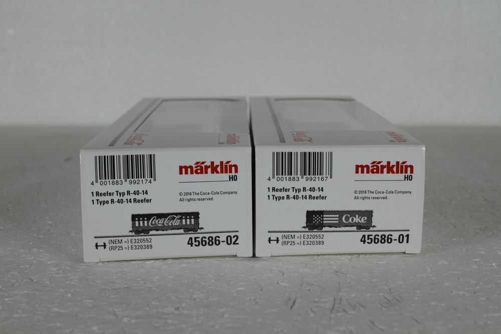 Märklin 45686 Coca Cola Güterwagen-Set "US Kühlwagen" USA (Neu und ...