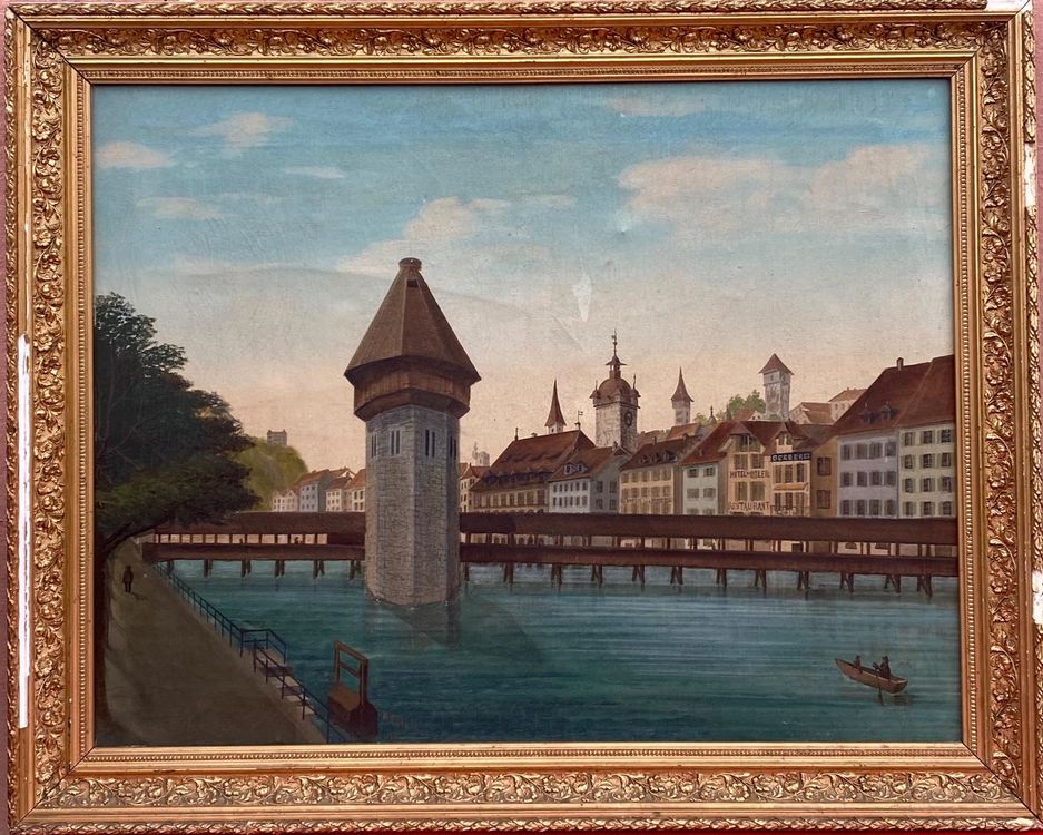 Stadt Luzern Gemälde von P.Eglof | Kaufen auf Ricardo