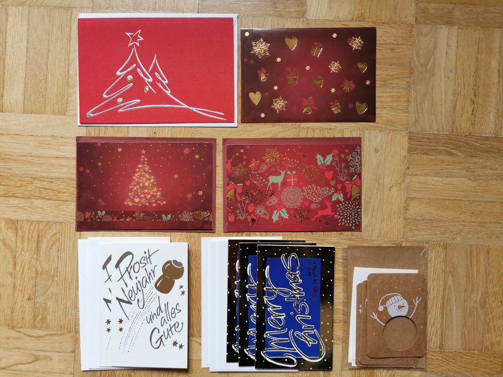 div. Weihnachtskärtchen + Sticker (neu) (Neu und originalverpackt) in ...