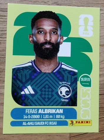Feras Albrikan KSA 18 Panini FIFA World Cup 2026 ⚽🏆 (Neu (gemäss ...