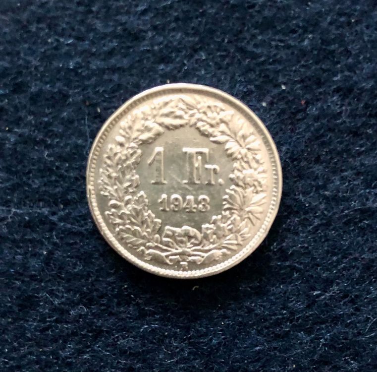 Silber Einfränkler 1943 (Gebraucht) in Regensdorf für CHF 4 – mit Lieferung auf Ricardo kaufen
