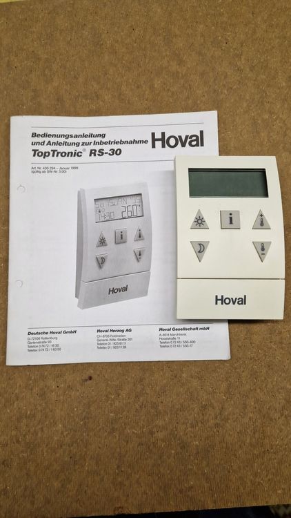 Hoval Heizungsregler TopTronic RS-30 (Gebraucht) in Wiesendangen für ...