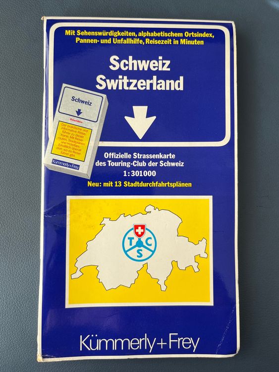 Carte routière Suisse du TCS 1:301’000 édition 1989/1990 (Gebraucht) in Petit-Lancy für CHF 18 ...