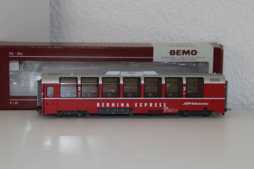 BEMO 3294 101 - RhB B 2501 Bernina Express Panoramawagen (Gebraucht) in Matten b. Interl für CHF ...