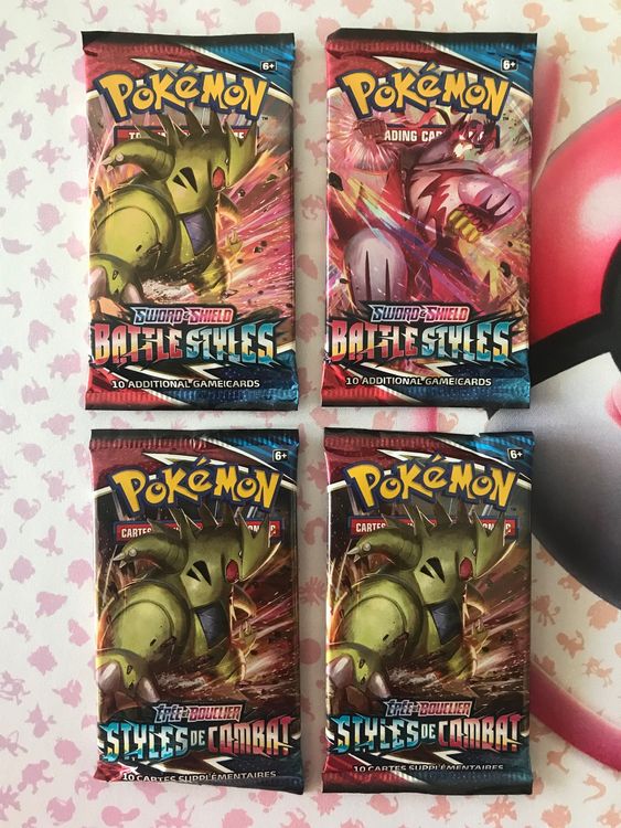 Pokemon lot de 4 boosters battle styles (Neuf avec emballage d'origine ...