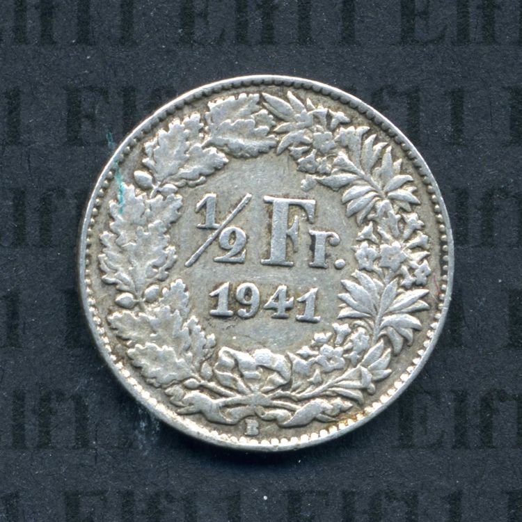 CHF___0.50 1941 Abart (1 Blatt zuviel üb. F) ss-vz 50 Rappen | Kaufen auf Ricardo