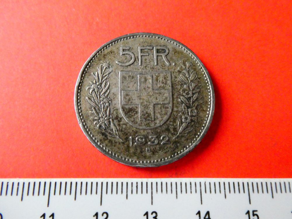 Schweiz 1932, 5 Franken - Silber (Gebraucht) in Hinterforst für CHF 7 – mit Lieferung auf ...