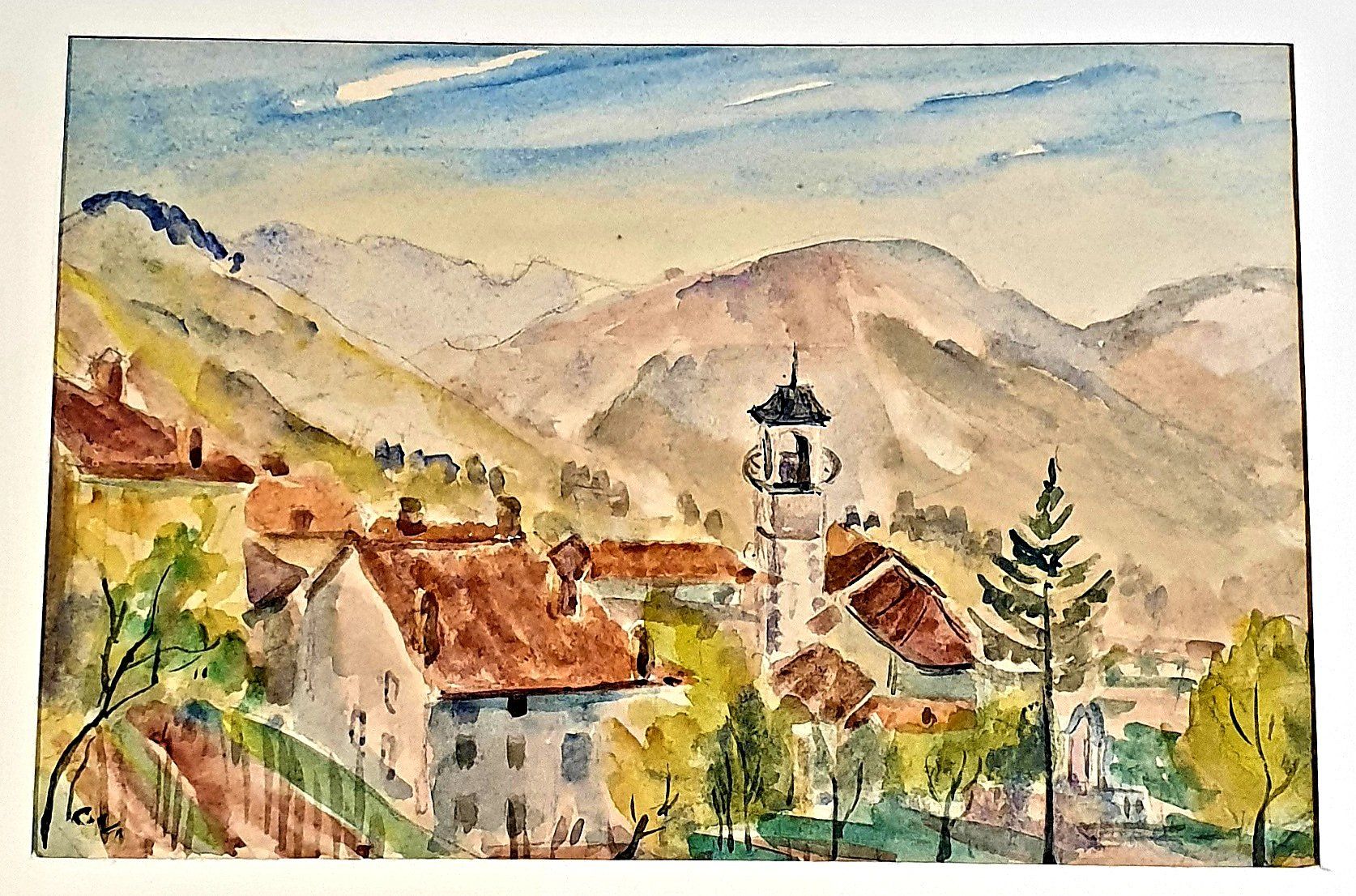 Aquarell Clara Vogelsang Eymann (12 x 18,5) 40 % seines Wert (Gebraucht ...