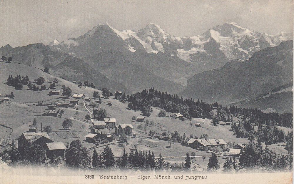 Beatenberg BE mit Eiger, Mönch und Jungfrau um 1909 | Kaufen auf Ricardo