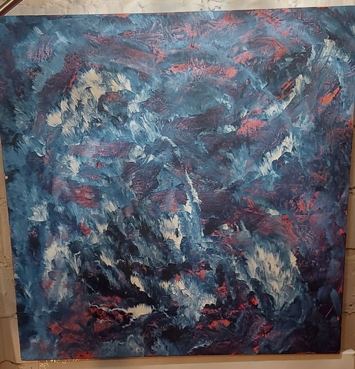 Gemälde "Abstrakt" von mir selbstgemalt 60×60 | Kaufen auf Ricardo
