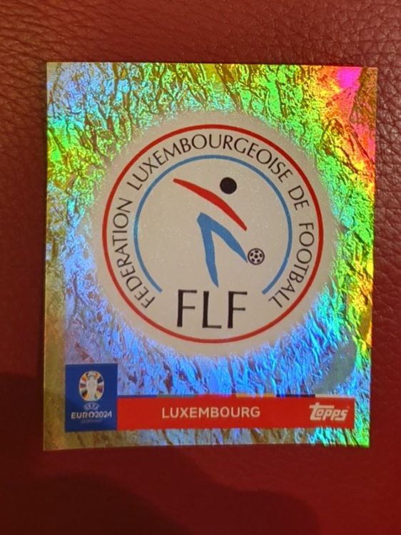 Topps Euro 2024 Sticker Wappen LUX 1 LUXEMBURG GOLD (Neu und ...