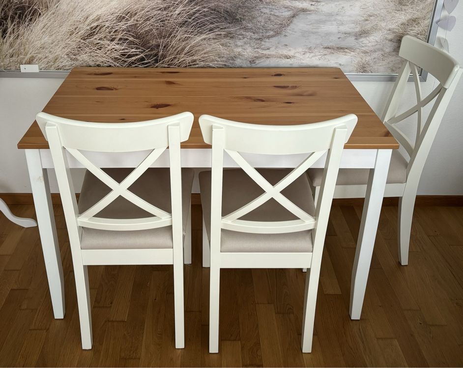 Stilvolle Ikea Fusion Esstisch Inkl 4 Stuehlen Ebenbildbrend3790
