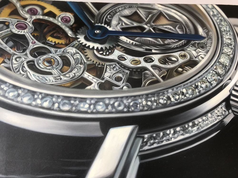WATCH MOVEMENT - HANDMADE OIL PAINTING - SUPERB EXECUTION ! | Kaufen ...