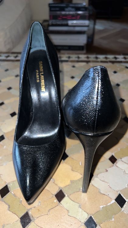 Ysl haut talon tribute compenser cuir Noir (Neu (gemäss Beschreibung ...
