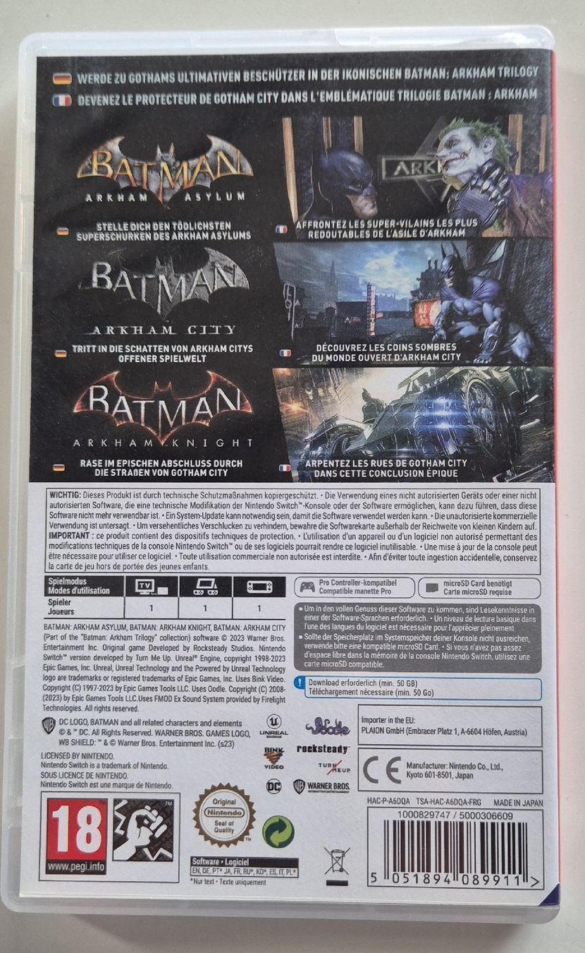 Batman Arkham Trilogy - Nintendo Switch Spiel - Top! (Gebraucht) in ...