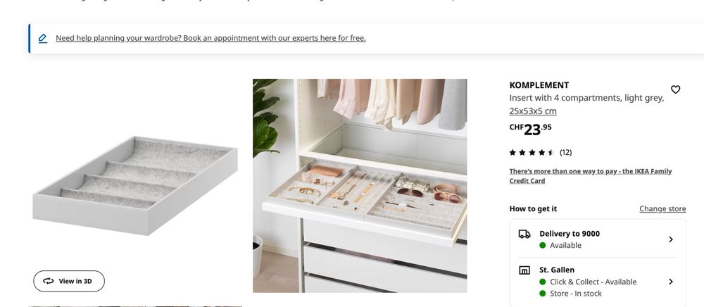 IKEA Pax Wardrobe Komplement Accessory Pieces Trays Rails | Kaufen auf ...