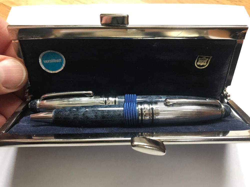 Schöner Set Füller-Kuli Genius - Iridium Point - Versilbert (Gebraucht ...