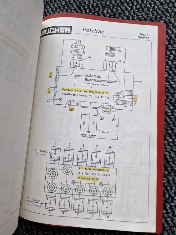 Original Techn. Unterlagen Bucher Polytrac PT66 Traktor (Gebraucht) in ...