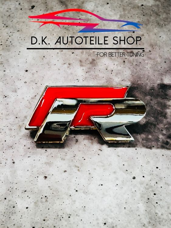 VW R Racing Schriftzug, Emblem, Logo 3D Metall Rot/Silber | Kaufen auf ...