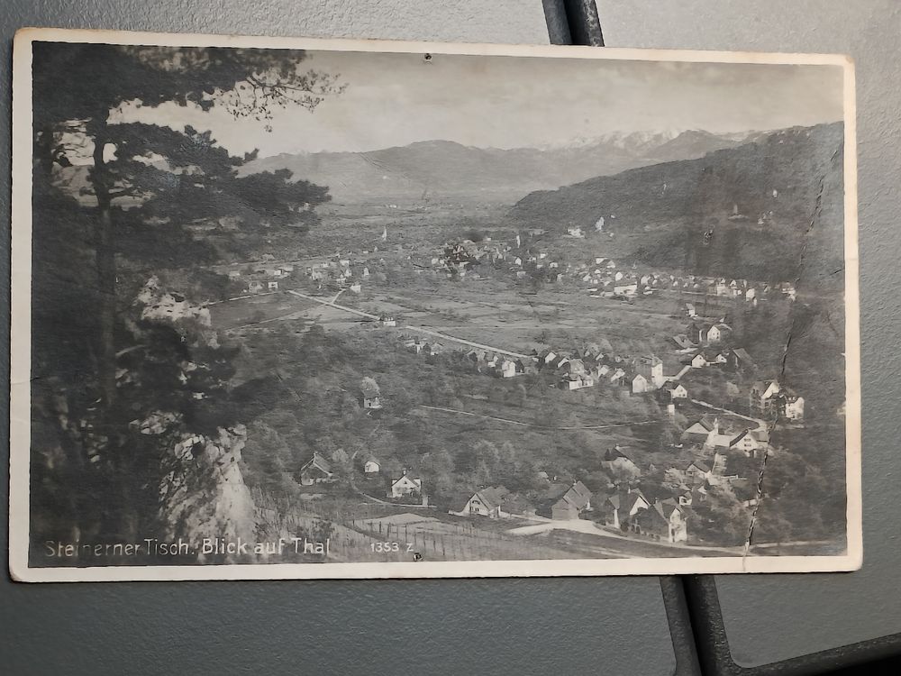 Echt Photo Karte / Thal SG - Steinerner Tisch Gelaufen 1925 (Gebraucht ...