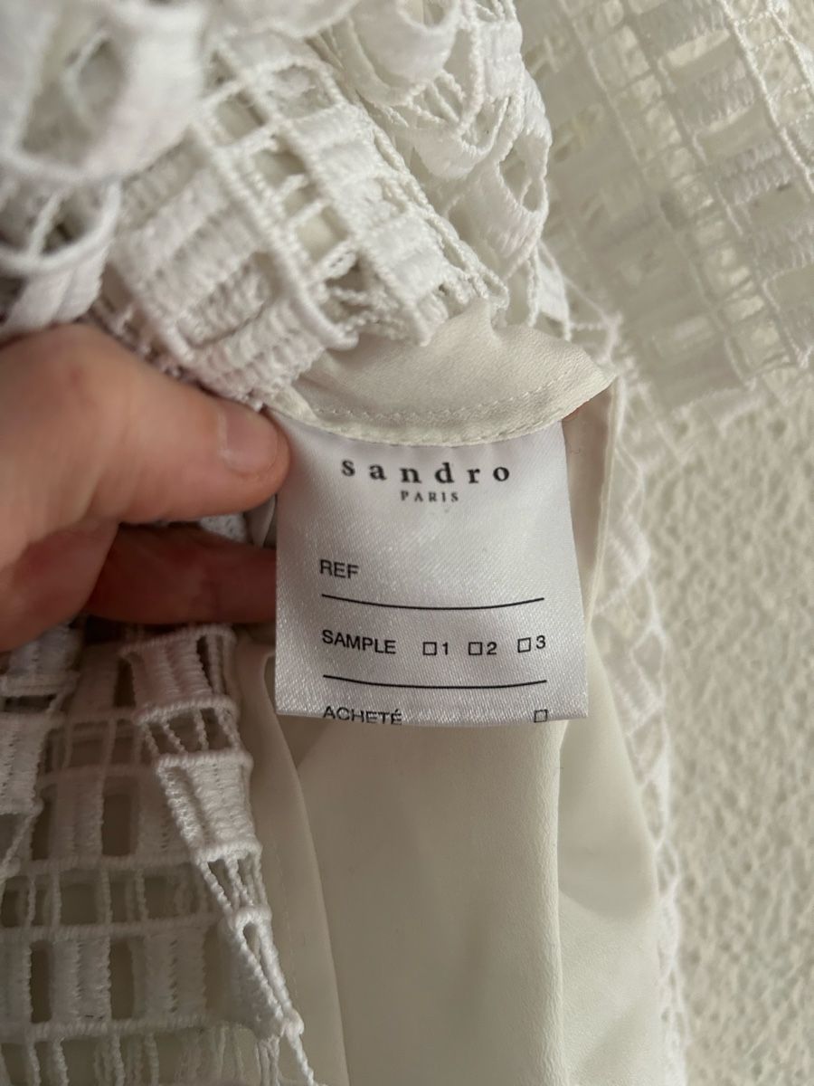 Robe Sandro blanche ajourée, taille M (D'occasion) à Morges pour CHF 30 ...