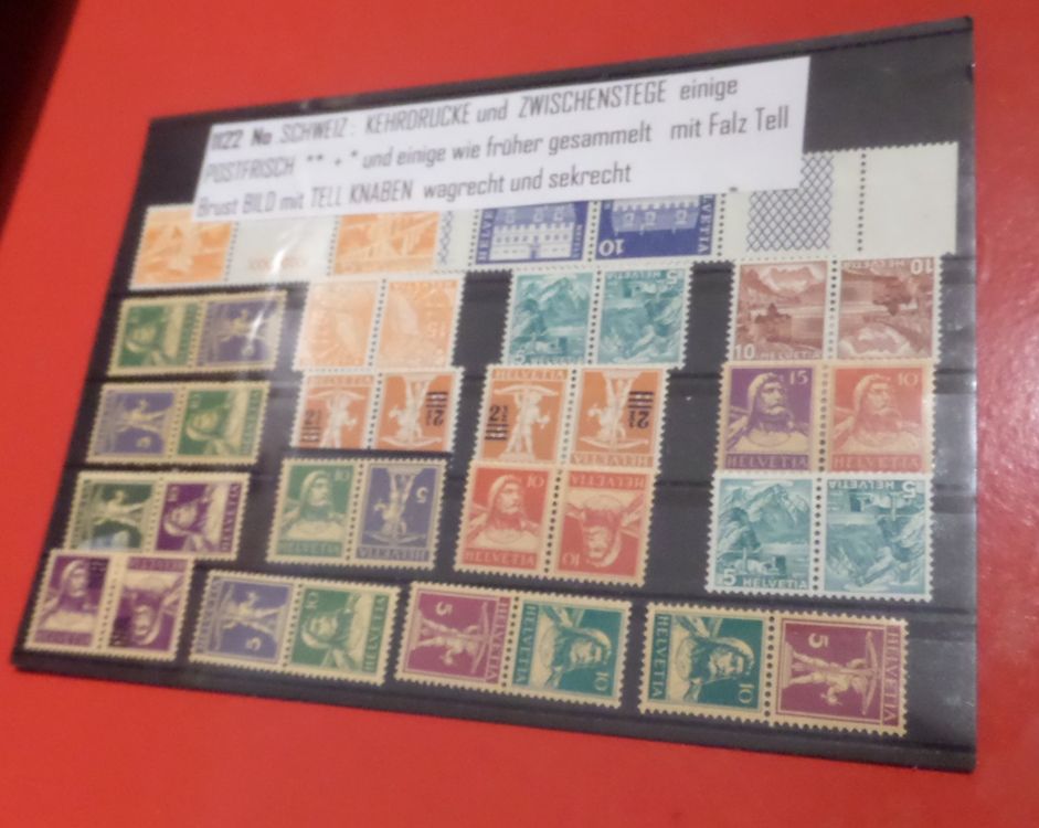 CH-Marken KEHRDRUCKE+ZWISCHENSTEGE ** + * Falz wie früher | Kaufen auf Ricardo
