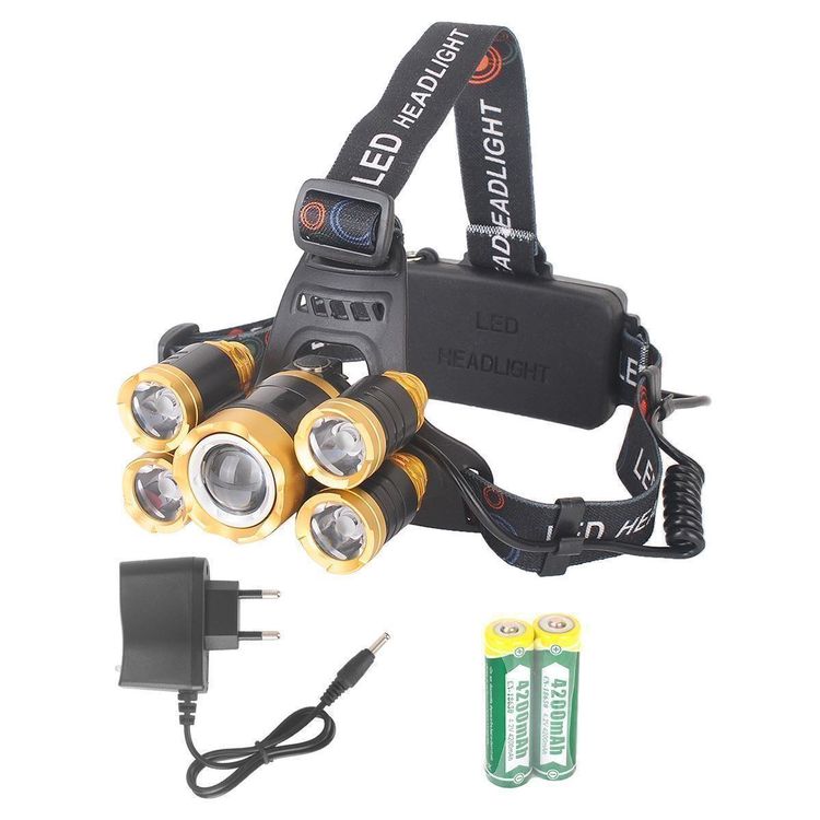 5LED Stirnlampe Kopflampe mit Akku 4Modi * | Kaufen auf Ricardo