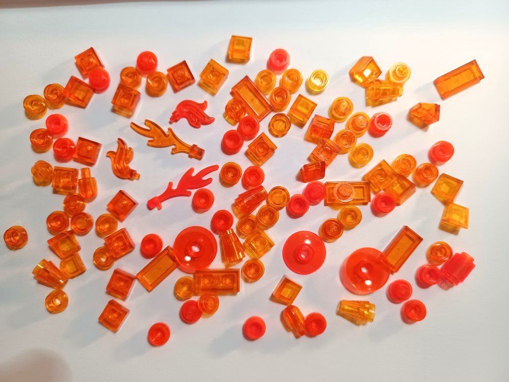Lego 100 Transparent Orange Teile -20 | Kaufen auf Ricardo