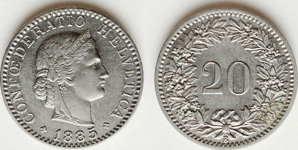 Schweiz. 20 Rappen 1885 FDC Erstabschlag | Kaufen auf Ricardo