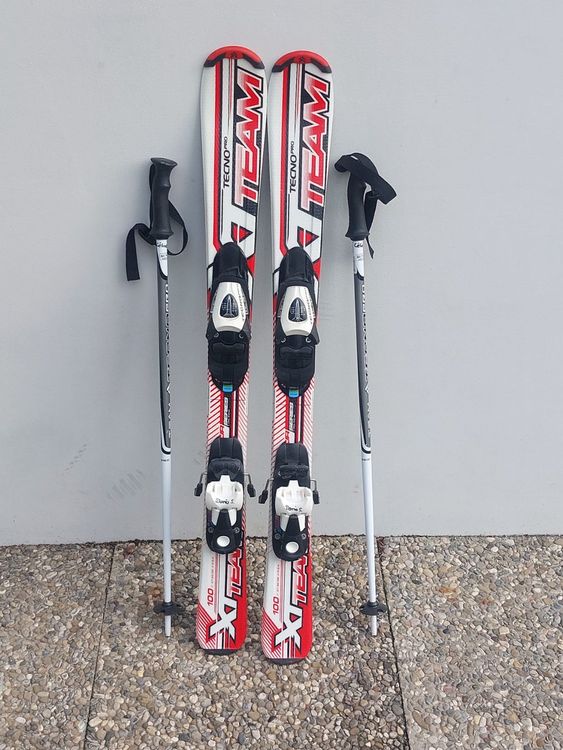 Kinderski 100cm mit Skistöcken Marke Tecno pro | Kaufen auf Ricardo
