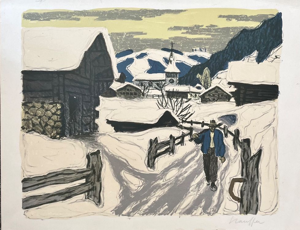 Fred Stauffer (1892-1980) Lithographie Handsigniert | Kaufen auf Ricardo