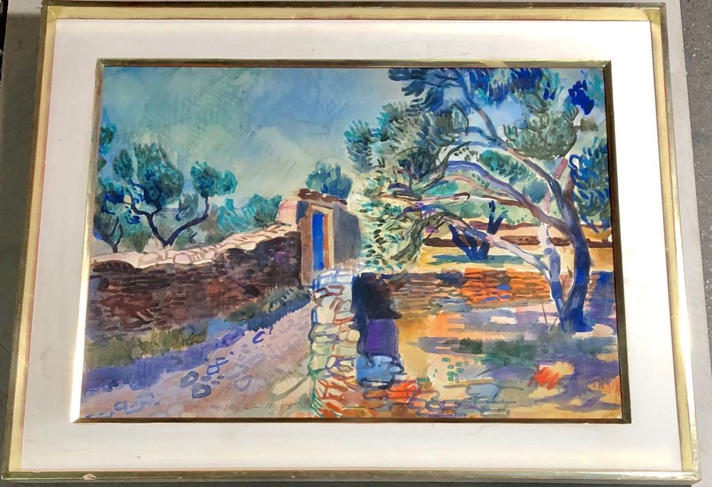 Martin Alfred Christ grosses Gouache | Kaufen auf Ricardo