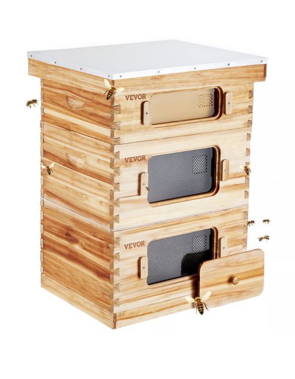 + VEVOR Bienenbeute Zander 30-Rähmchen Bienenstock Bienenkas (Neuf avec ...